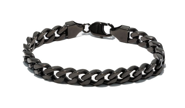 Large Black Chain Link Bracelet | Stainless Steel Bracelets ...