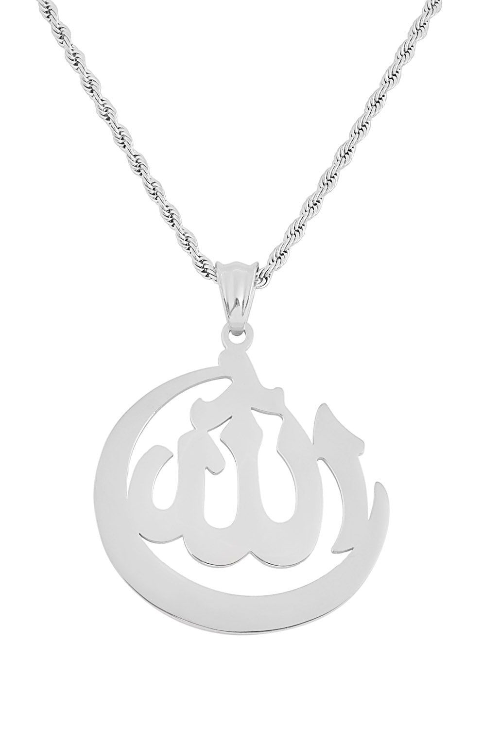 Stainless Steel Allah Symbol Necklace | PlayHardLookDope