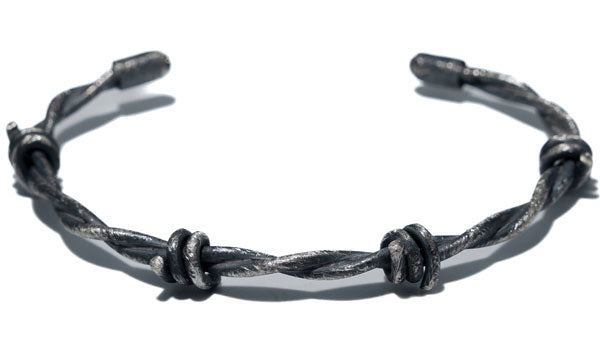 Sterling Silver Barbed Wire Cuff | PlayHardLookDope