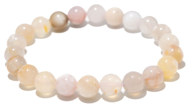 Pink Flower Jasper Gemstone Bracelet | PlayHardLookDope