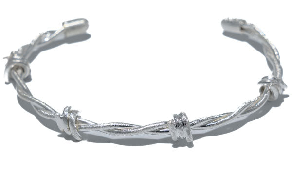 Sterling Silver Barbed Wire Cuff | PlayHardLookDope